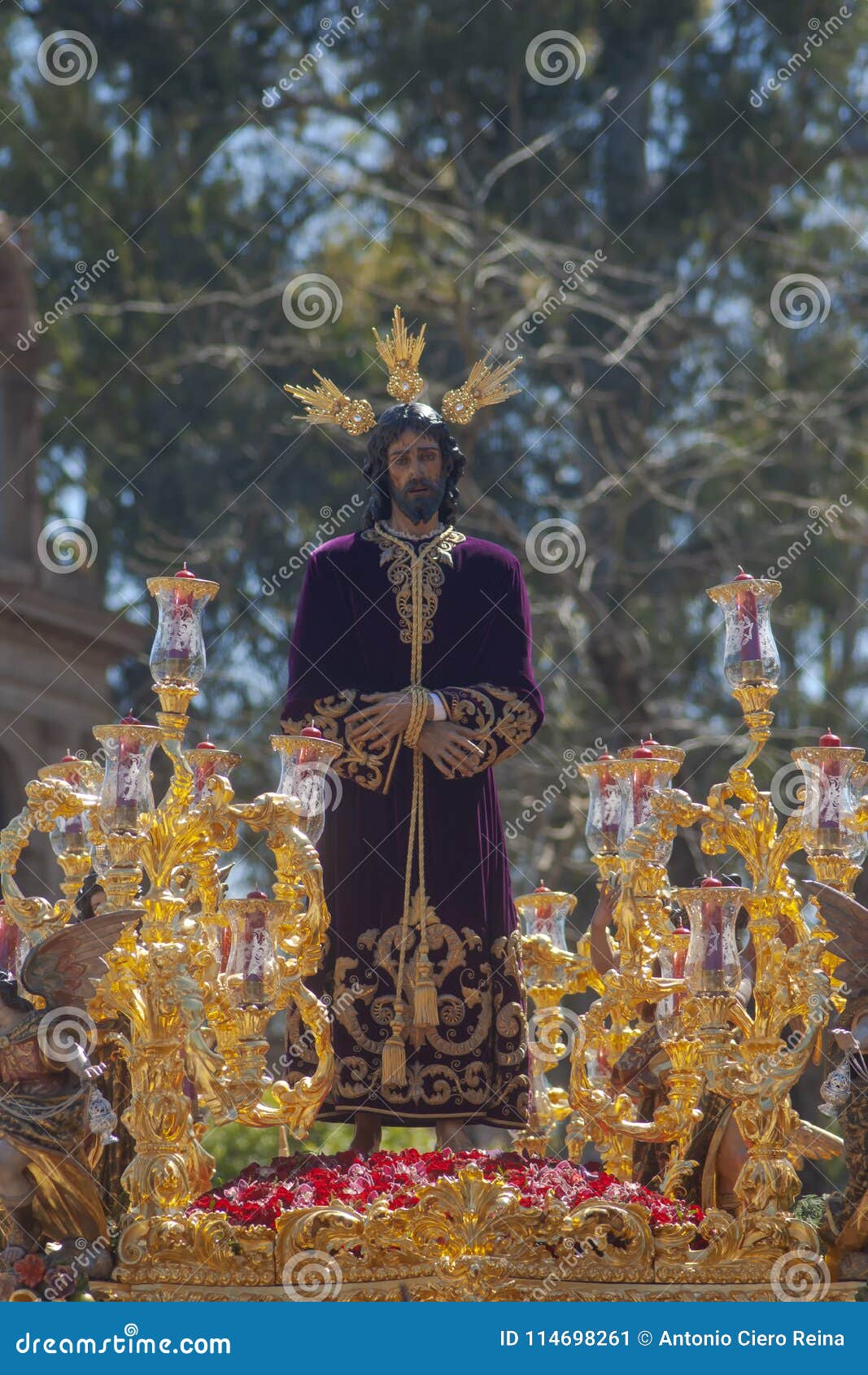 Jesus Captive in the Procession of the Holy Week in Seville Stock Image ...