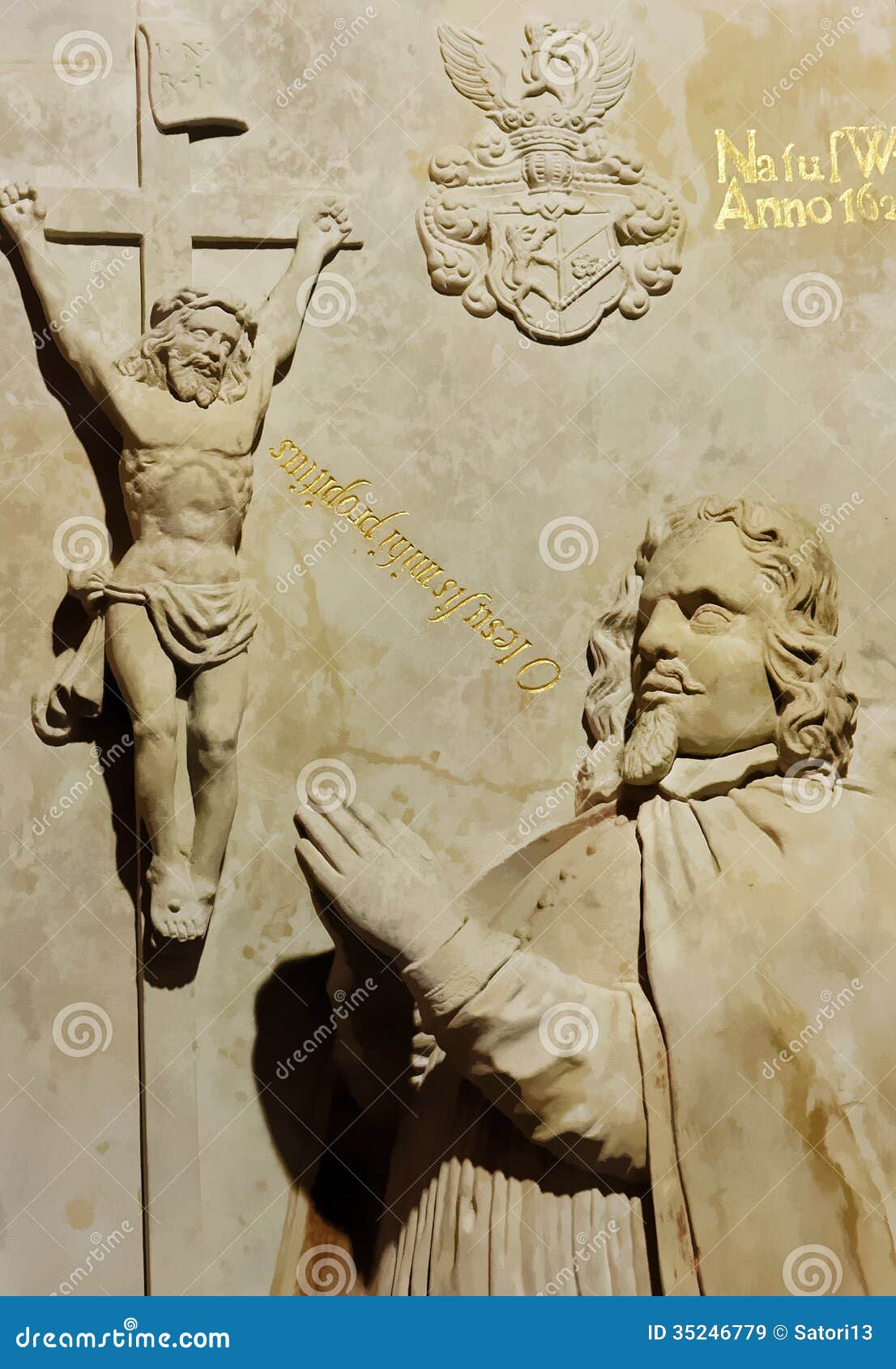 Jesus on Catholic relief stock image. Image of polish - 35246779