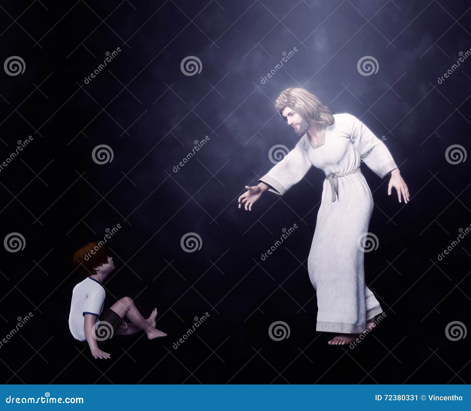 Jesus Giving Holy Bible, Calling For Prayer, Righteous Living In ...