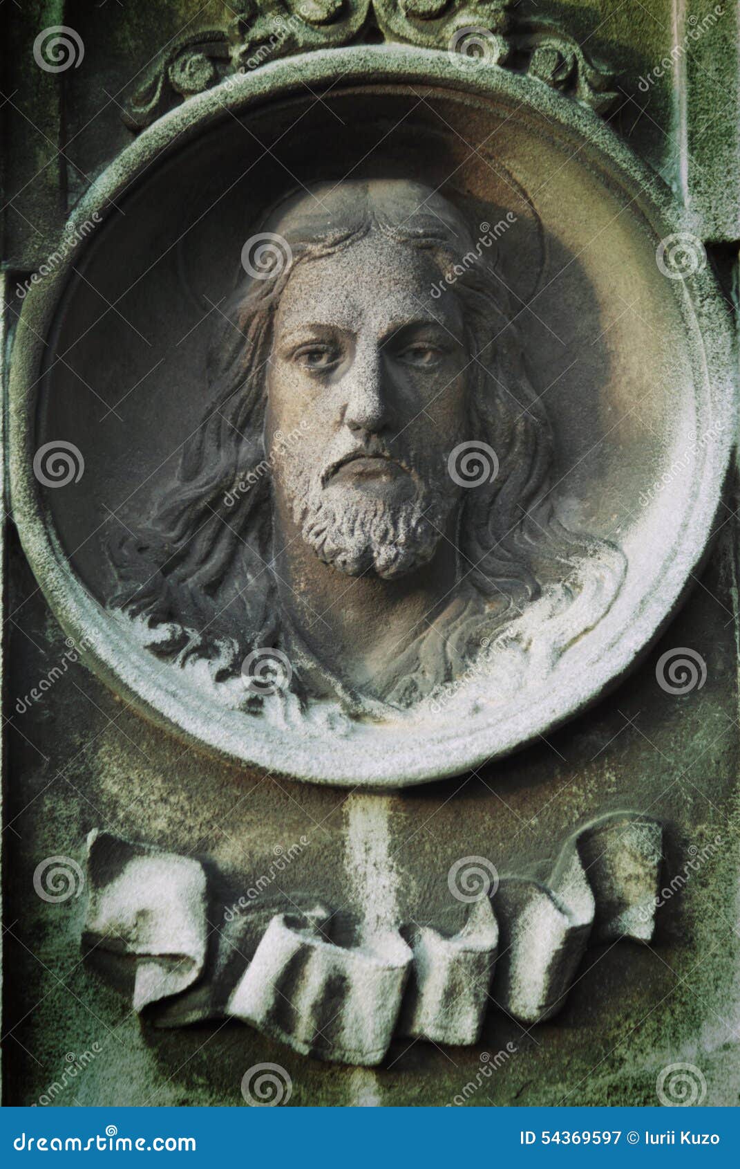 Jesus Christ on a Ancient Tomb (statue) Stock Image - Image of death ...