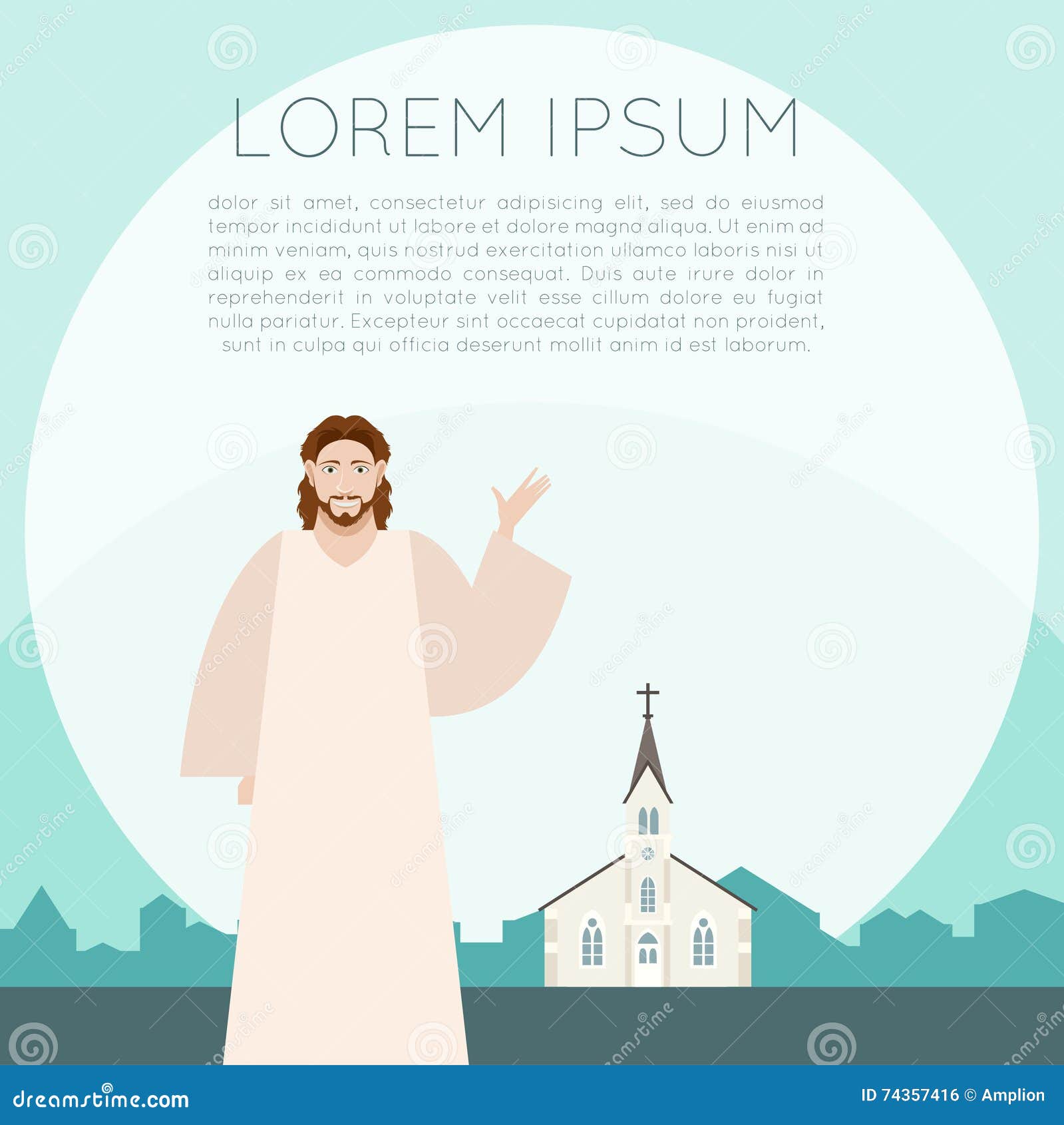 Jesus Christ Banner illustration de vecteur. Illustration du paix ...