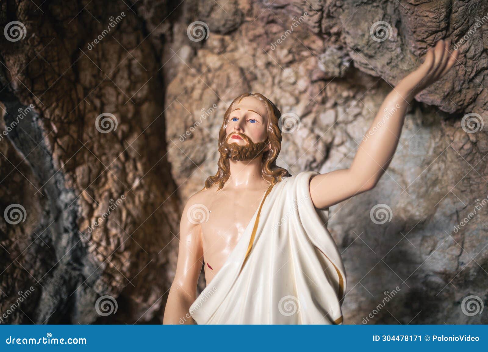 Jesus Christ in the Cave during Easter Stock Image - Image of easter ...