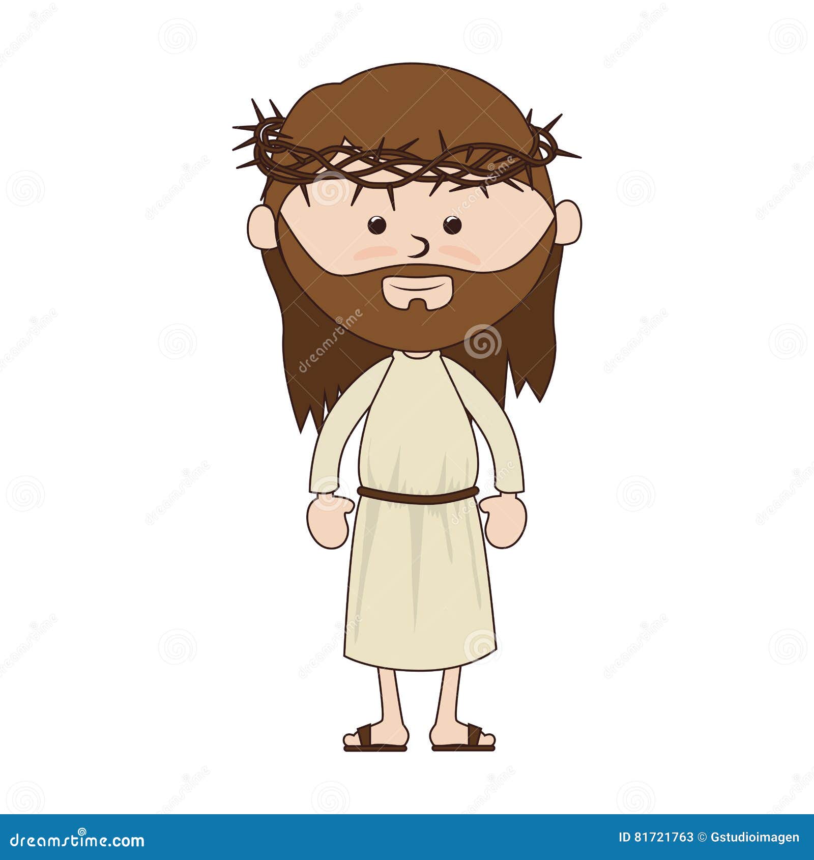 Jesus Christ Character Religious Icon Stock Vector - Illustration of ...