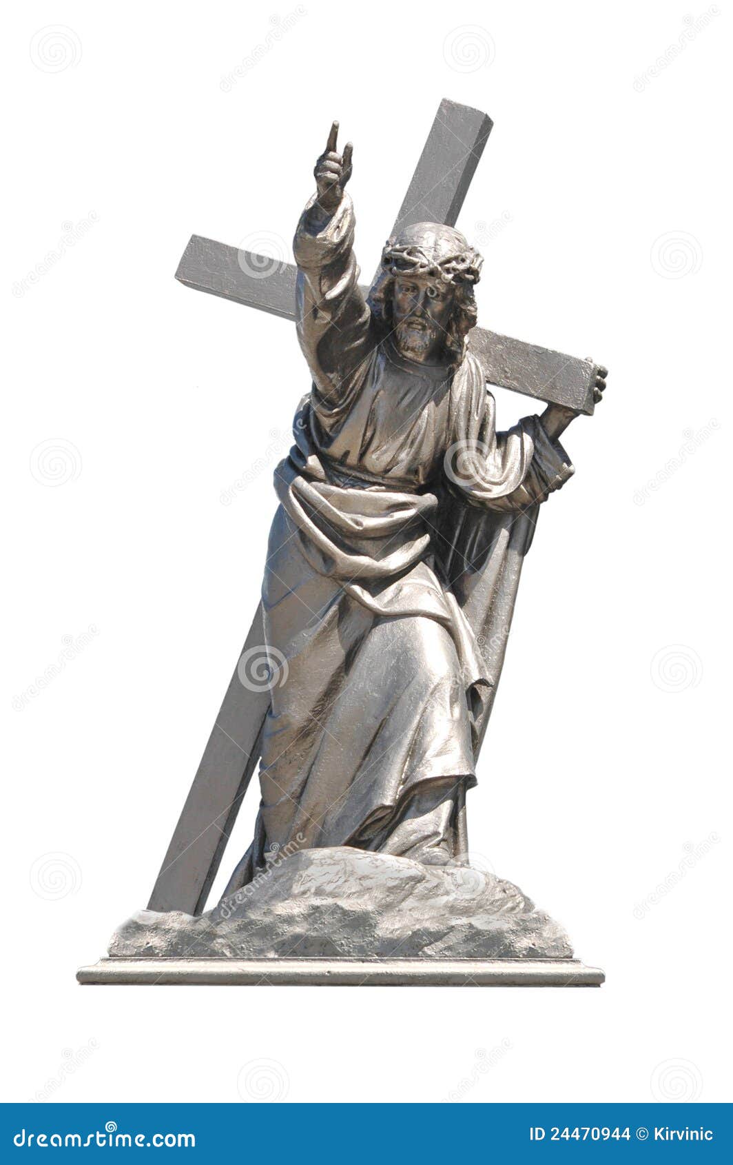 Jesus Christ with cross stock photo. Image of calvary - 24470944