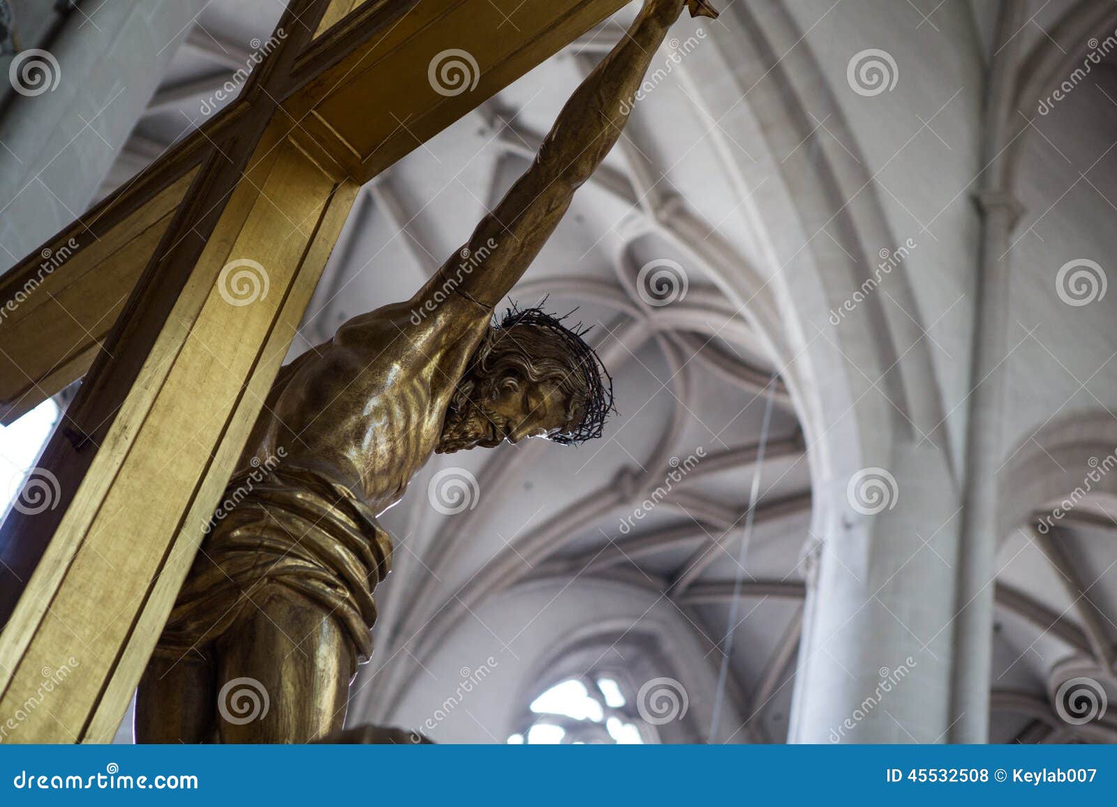 Jesus Christ on cross stock photo. Image of christian - 45532508