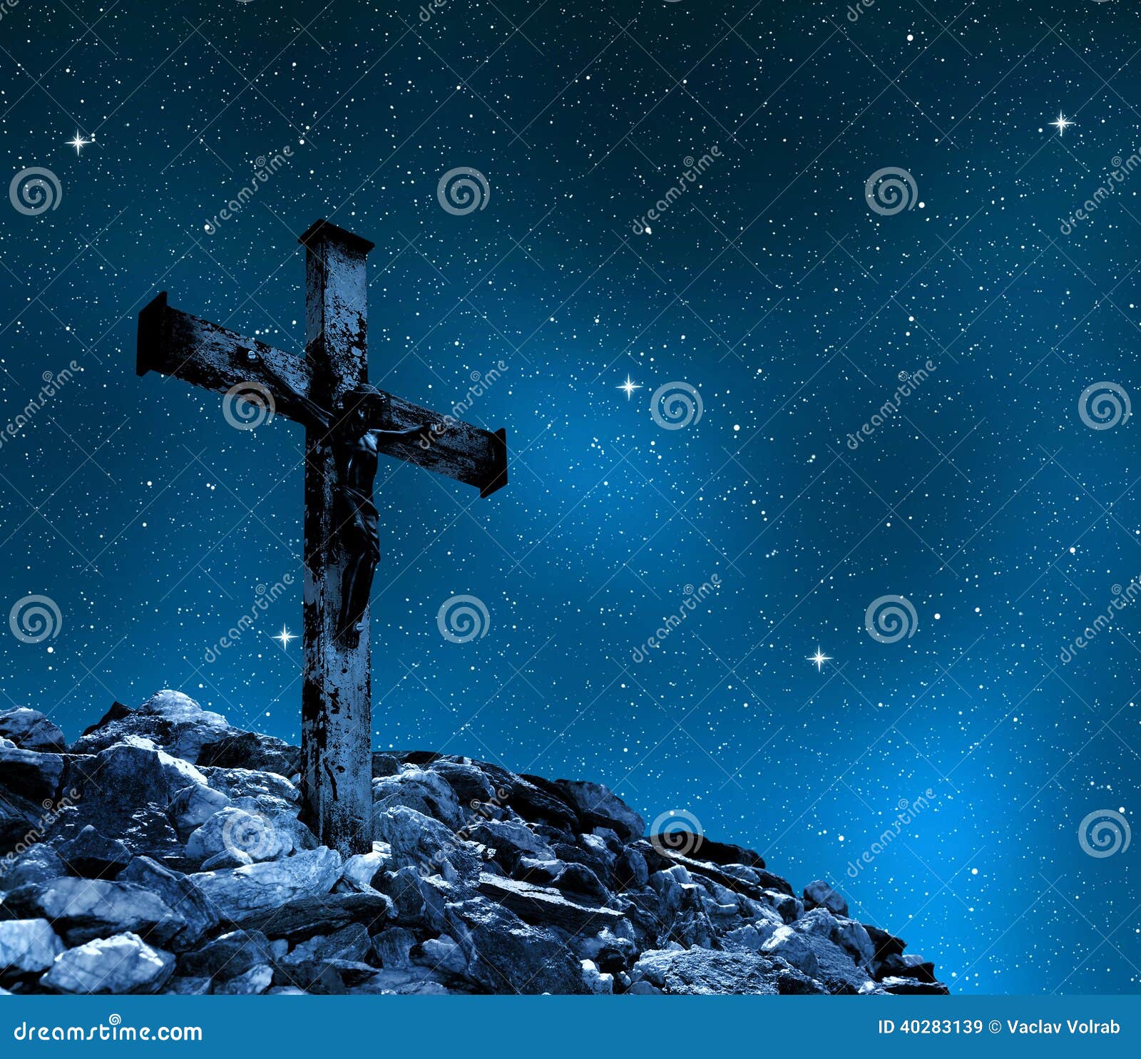 Jesus Christ On The Cross Royalty-Free Stock Photo | CartoonDealer.com ...
