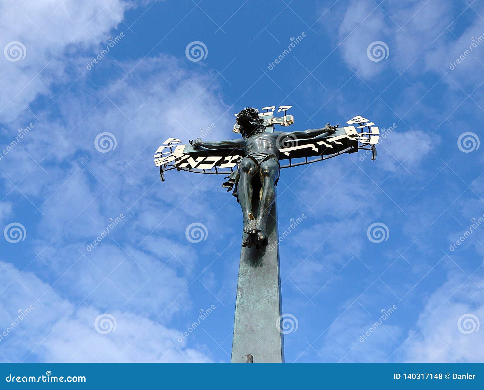 Jesus Christ on the Cross, Prague, Czech Republic Stock Photo - Image ...