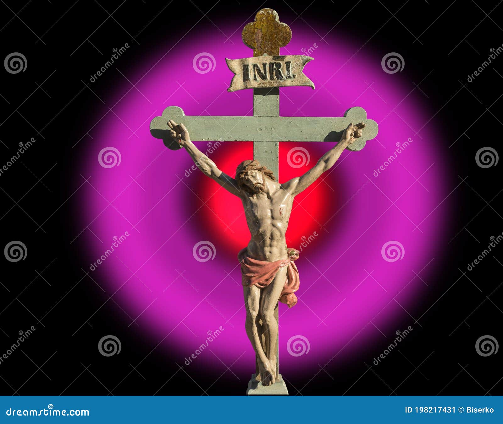 Jesus Christ on the cross stock illustration. Illustration of history ...