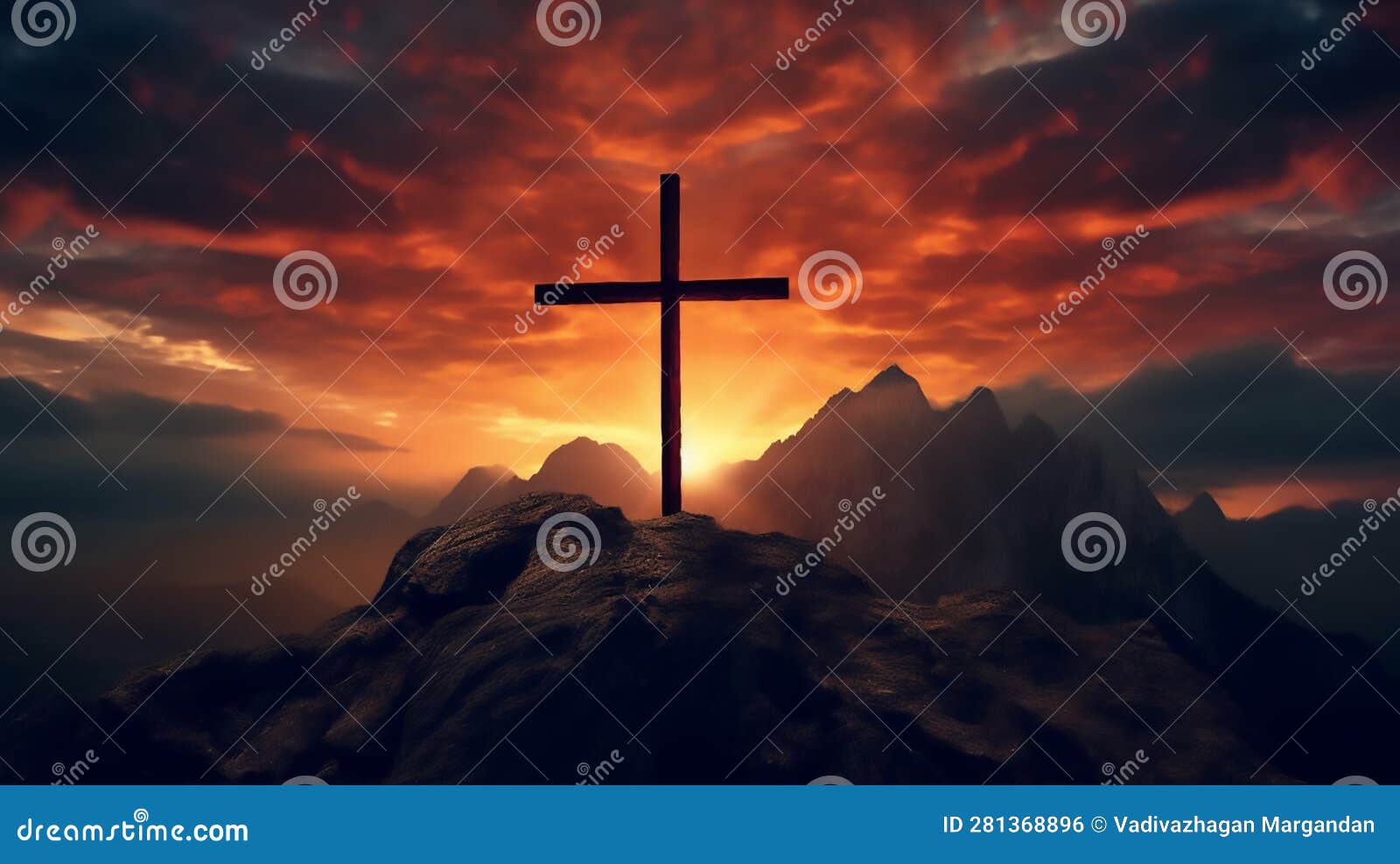 Jesus Christ cross stock photo. Image of faith, background - 281368896