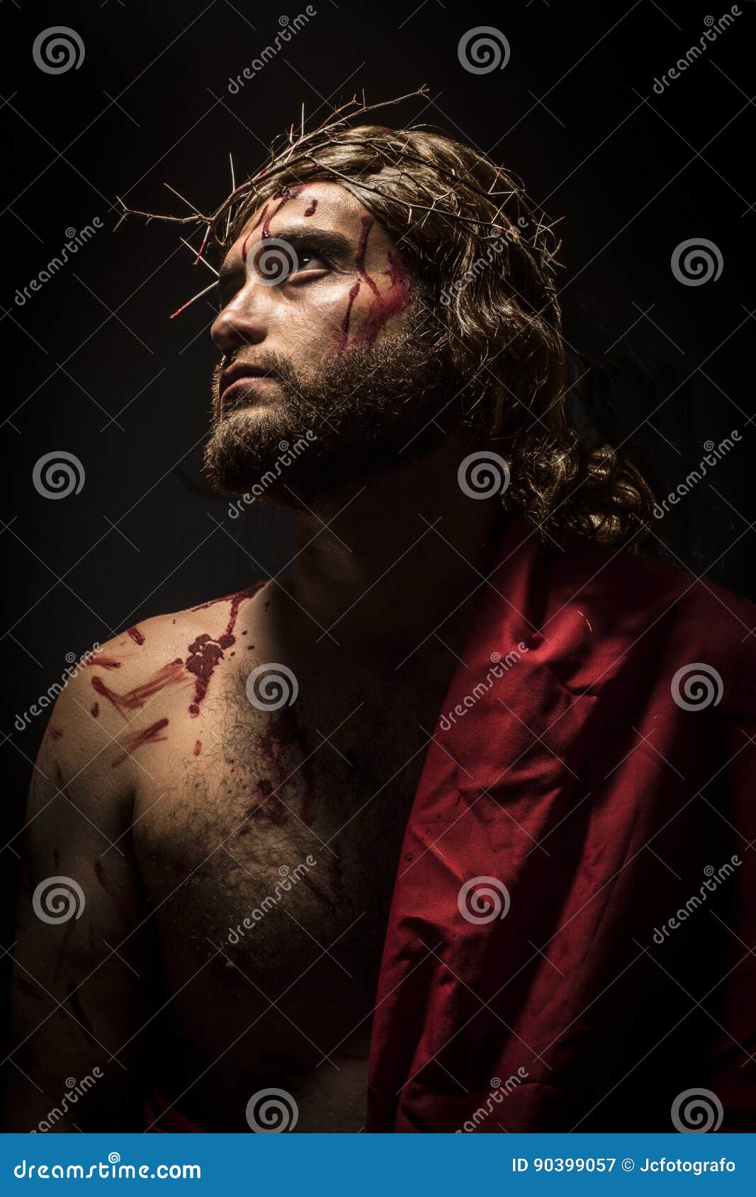Jesus Christ with Crown of Thorns Stock Image - Image of disciples ...