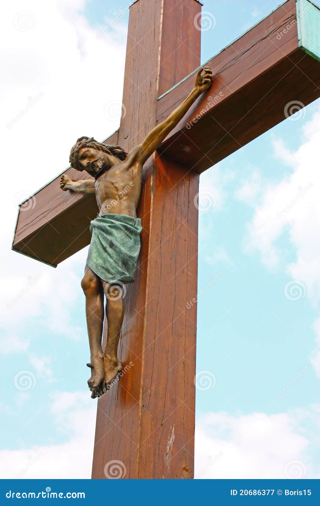 Jesus Christ crucified stock image. Image of holy, pray - 20686377