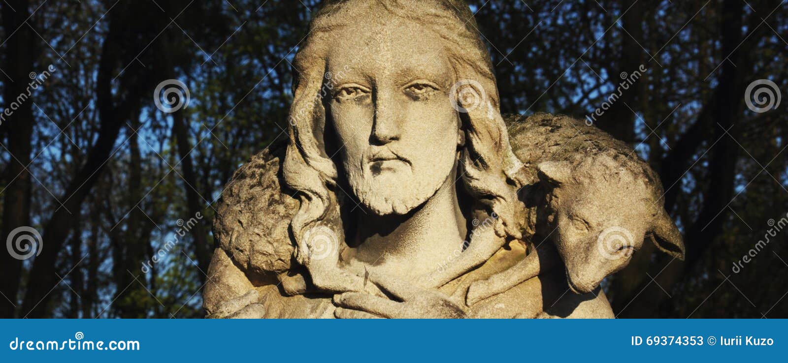 Jesus Christ - De Goede Herder Stock Afbeelding - Image of licht ...