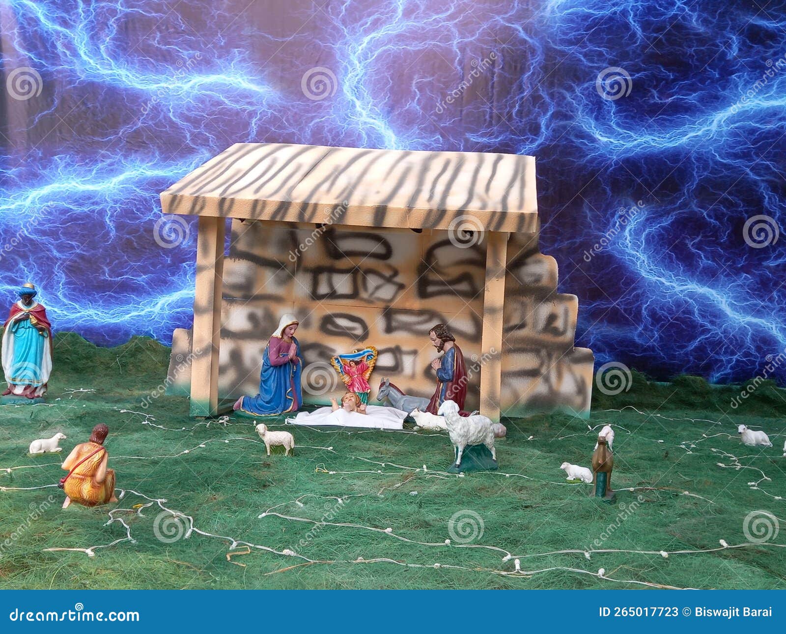 Jesus Christ in 25 December Image. Stock Image - Image of face, night ...