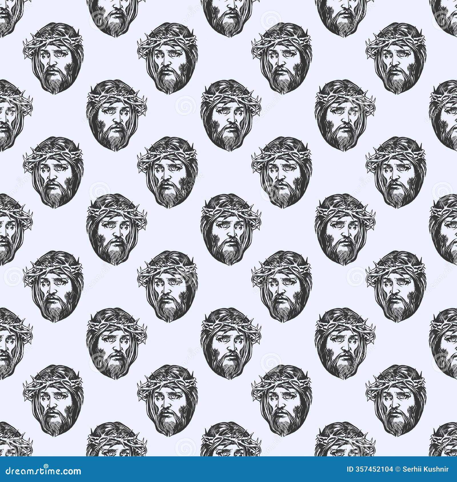 Jesus Christ, Drawing Pattern. Vector Stock Illustration - Illustration ...