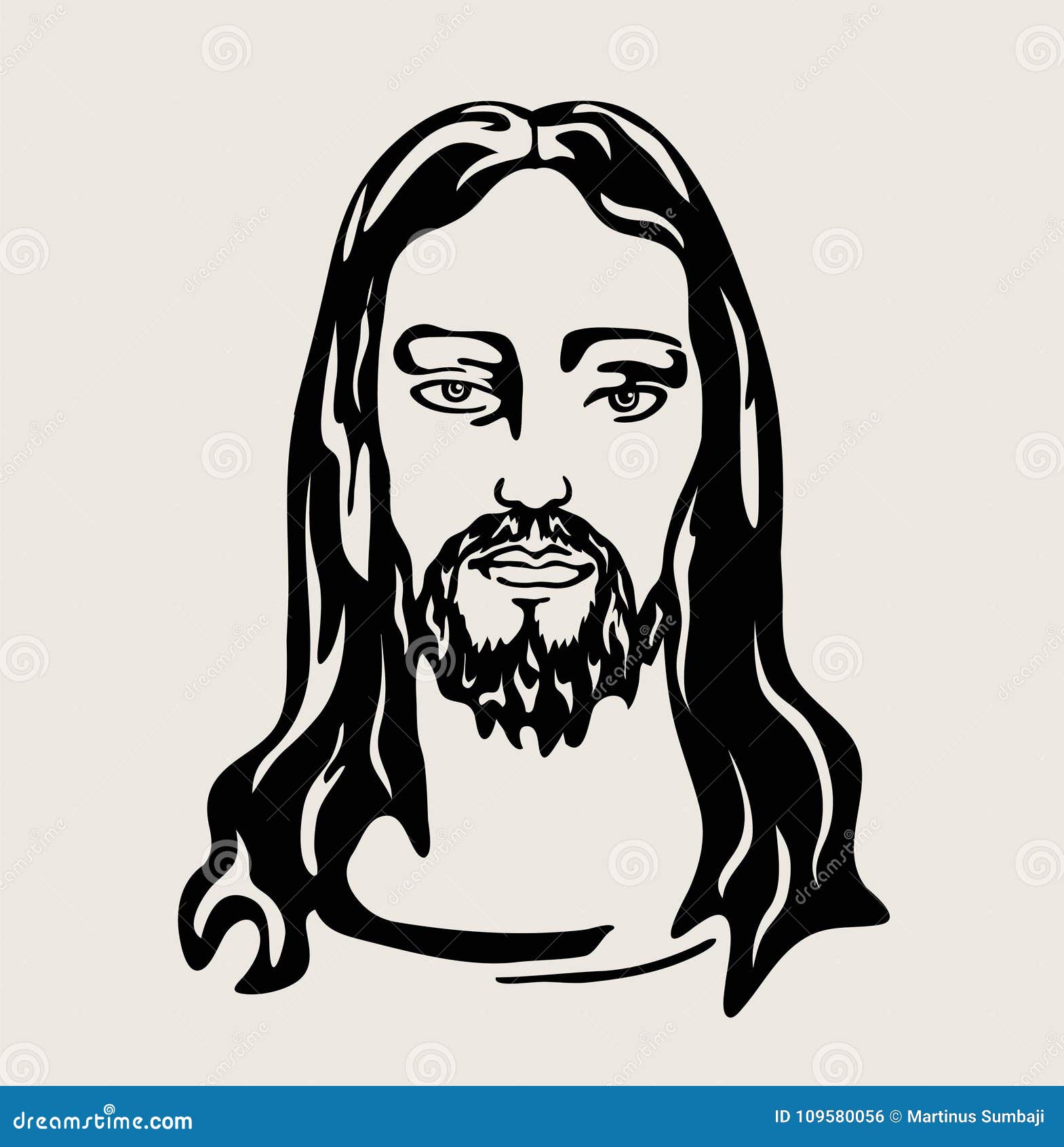Jesus Christ Face , Art Vector Design Stock Vector - Illustration of ...