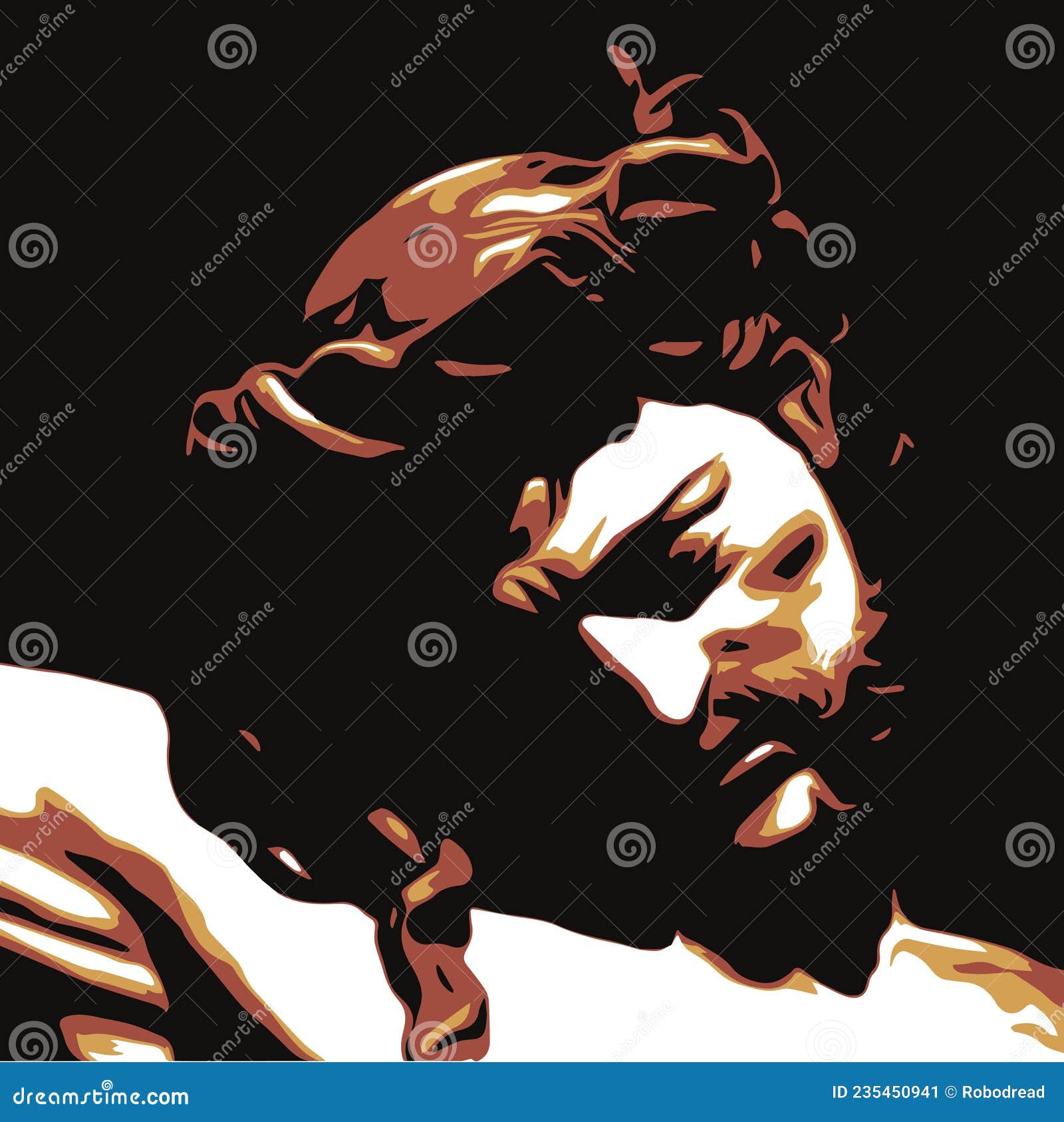 Jesus Christ Face. Christian and Catholic Religion Stock Vector ...