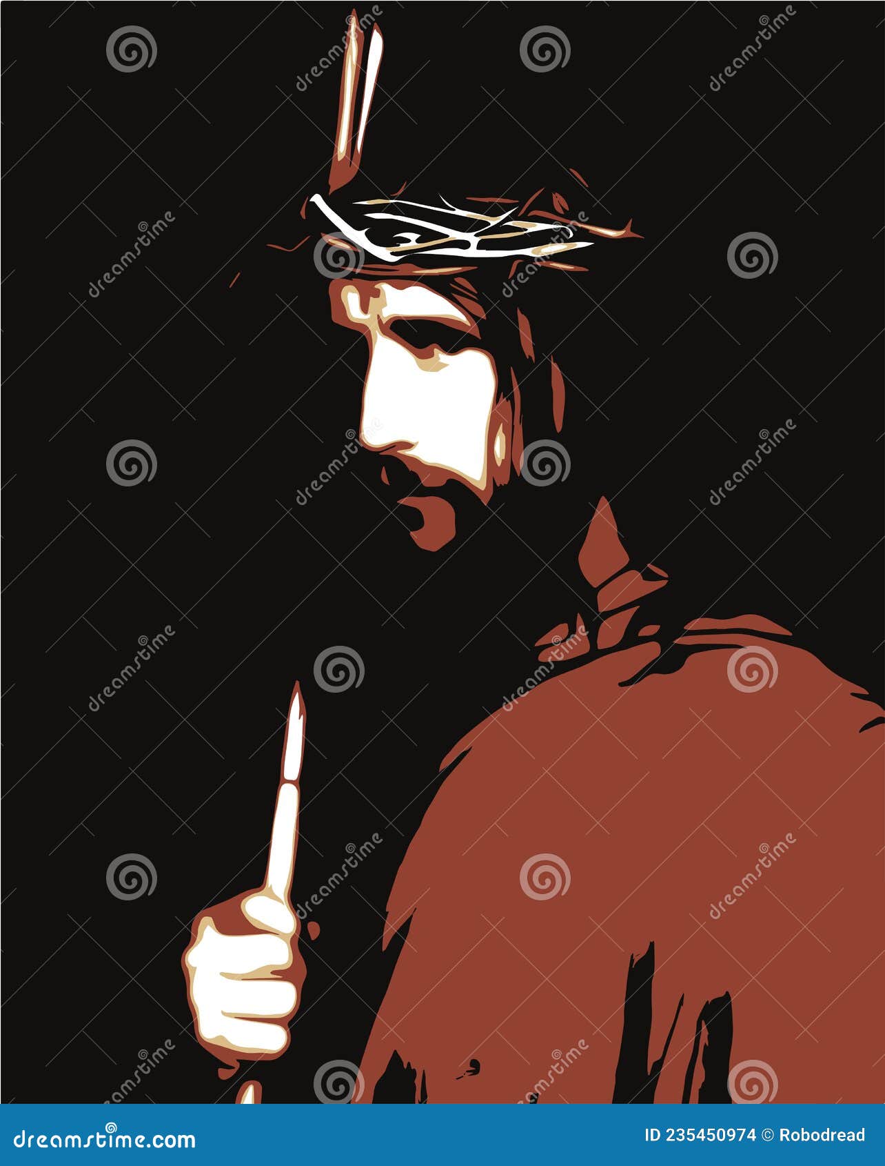 Jesus Christ Face. Christian and Catholic Religion Stock Vector ...