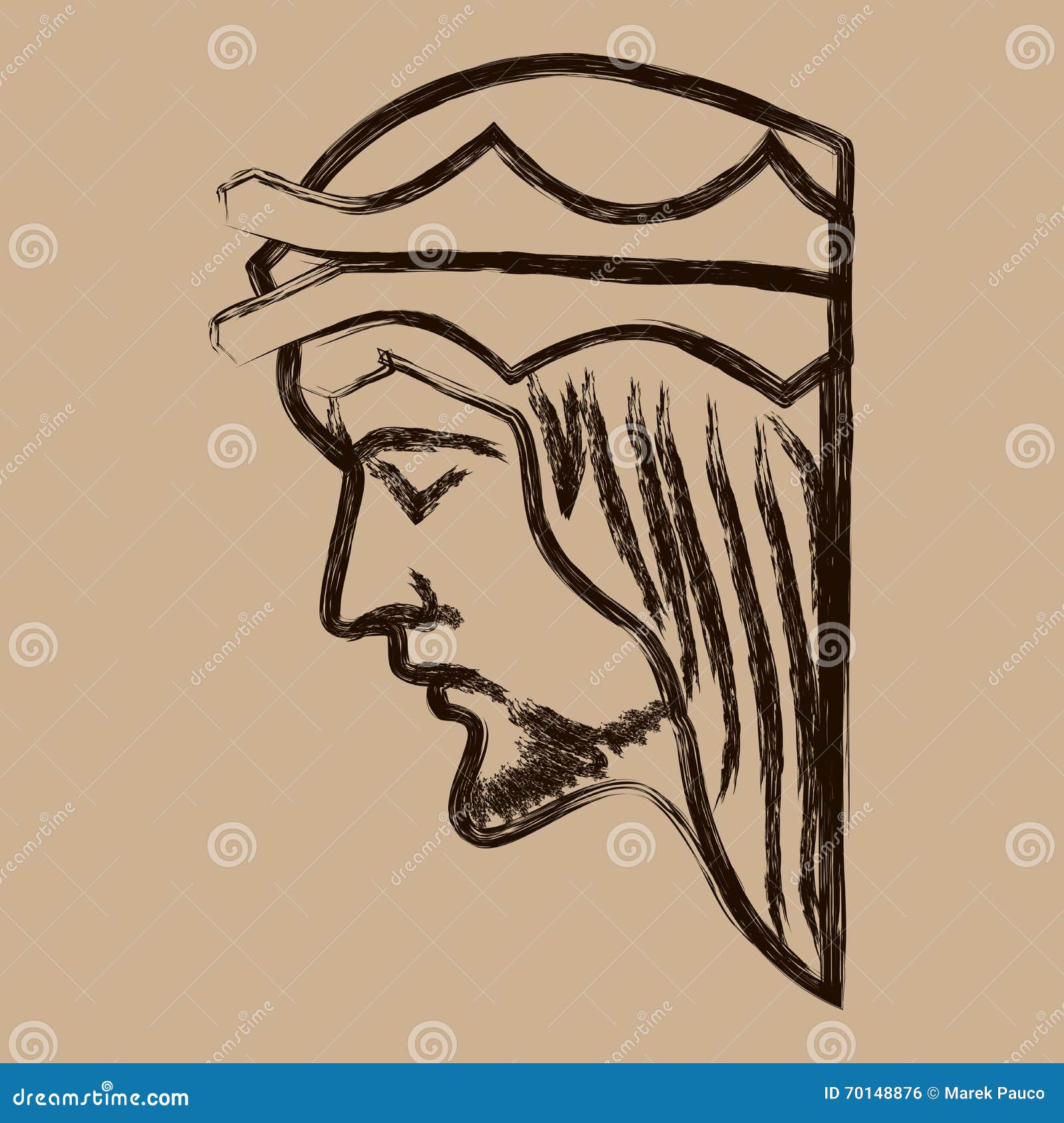 Jesus Christ Hand Drawn Vector Illustration Stock Vector - Illustration ...