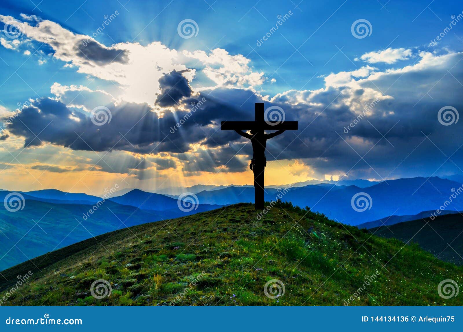 Jesus Christ Hanging on the Cross Stock Photo - Image of christianity ...
