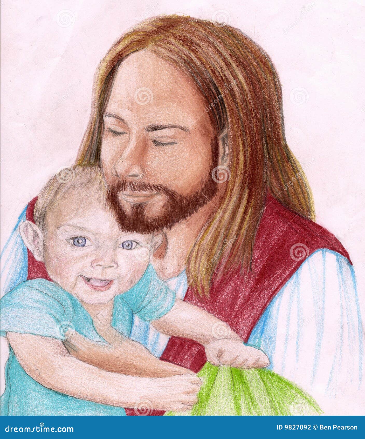 Jesus Christ Holding A Young Child Royalty-Free Stock Image ...