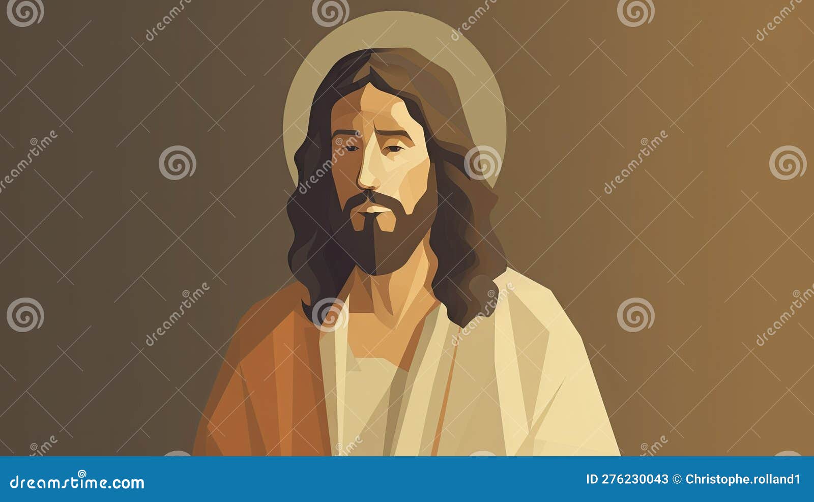 Jesus Christ Illustration - Flat Design - Generative AI - AI Generated ...