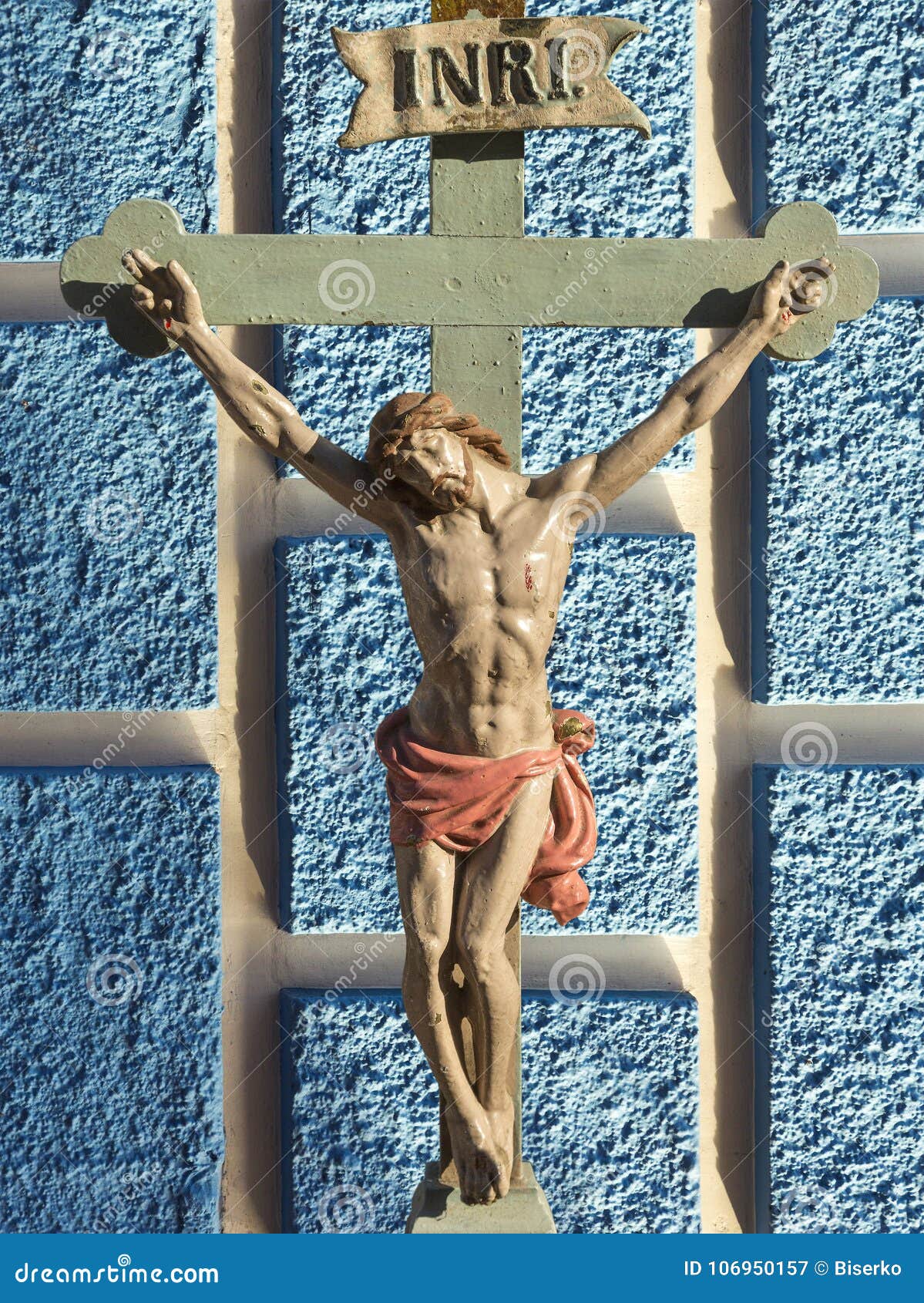 Jesus Christ INRI image stock. Image du durée, sang - 106950157