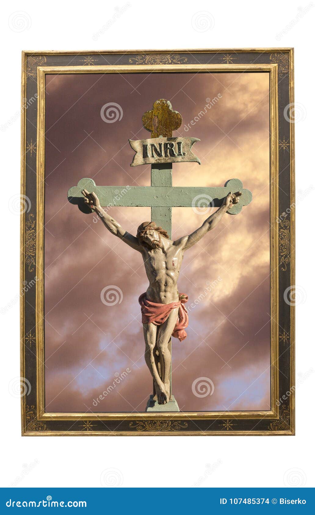 Jesus Christ INRI foto de archivo. Imagen de consecuencias - 107485374