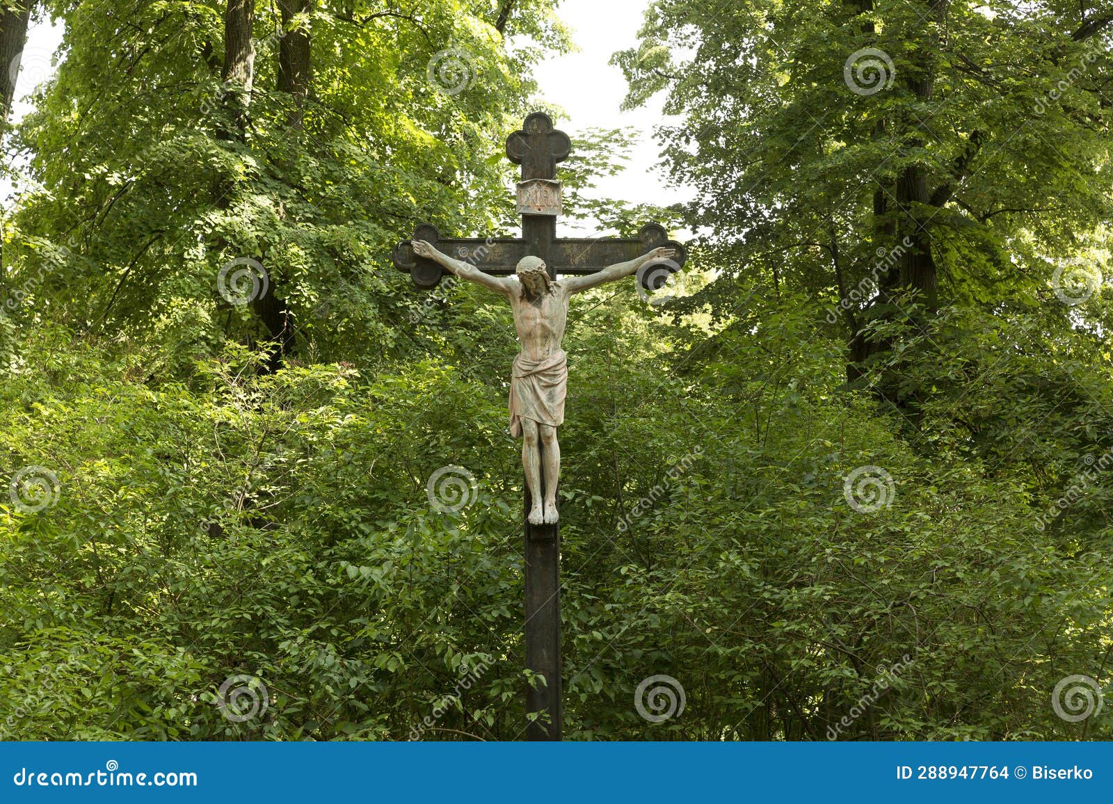 Jesus Christ INRI on the Cross Stock Photo - Image of faith, alone ...