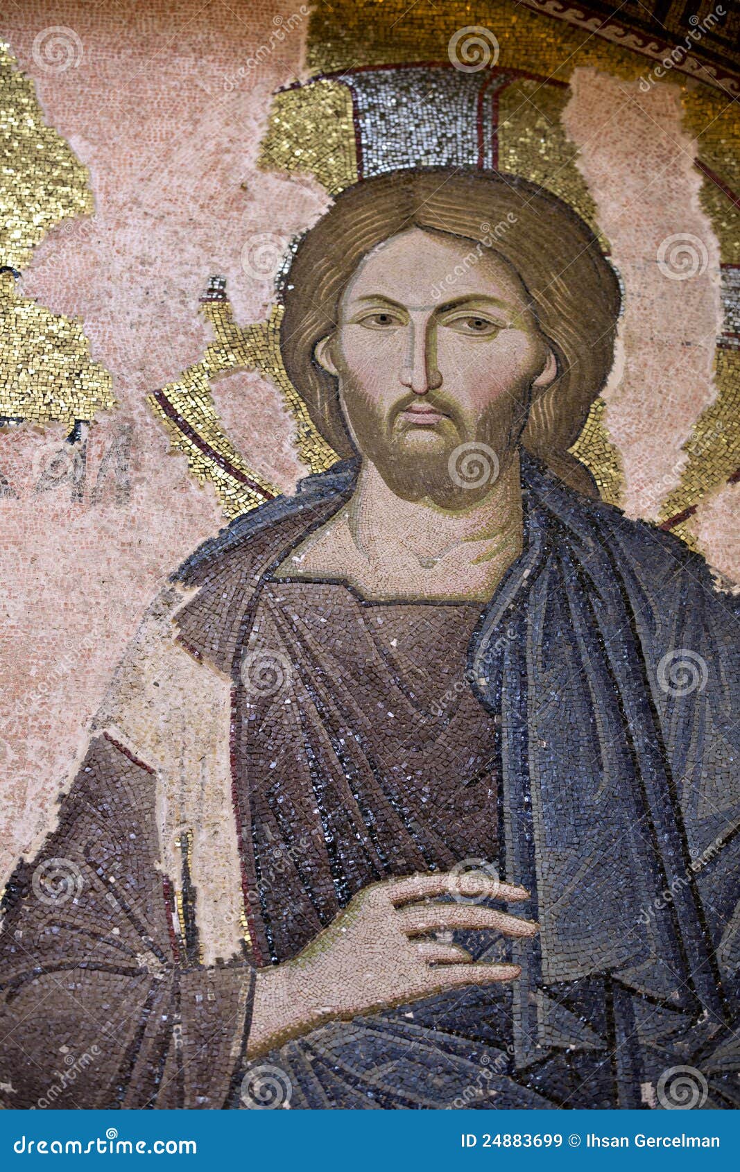 Jesus Christ Mosaic in Chora Church Stock Image - Image of likeness ...