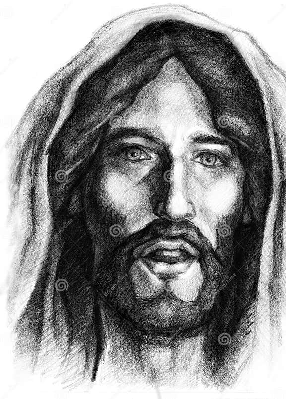 Jesus Christ of Nazareth stock illustration. Illustration of eyes ...