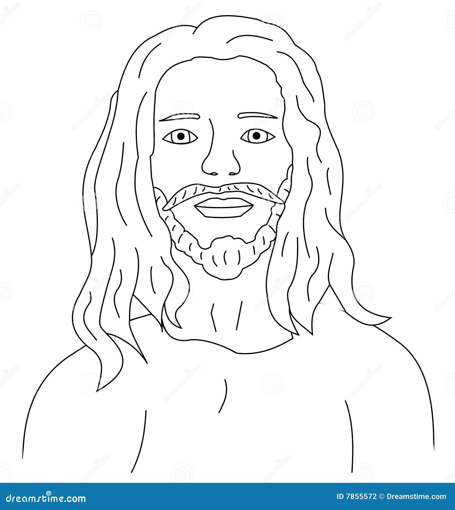 Jesus Face Outline Coloring Pages