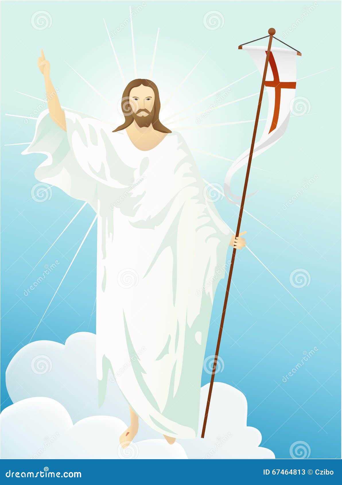 Jesus Christ ressuscité illustration de vecteur. Illustration du ...