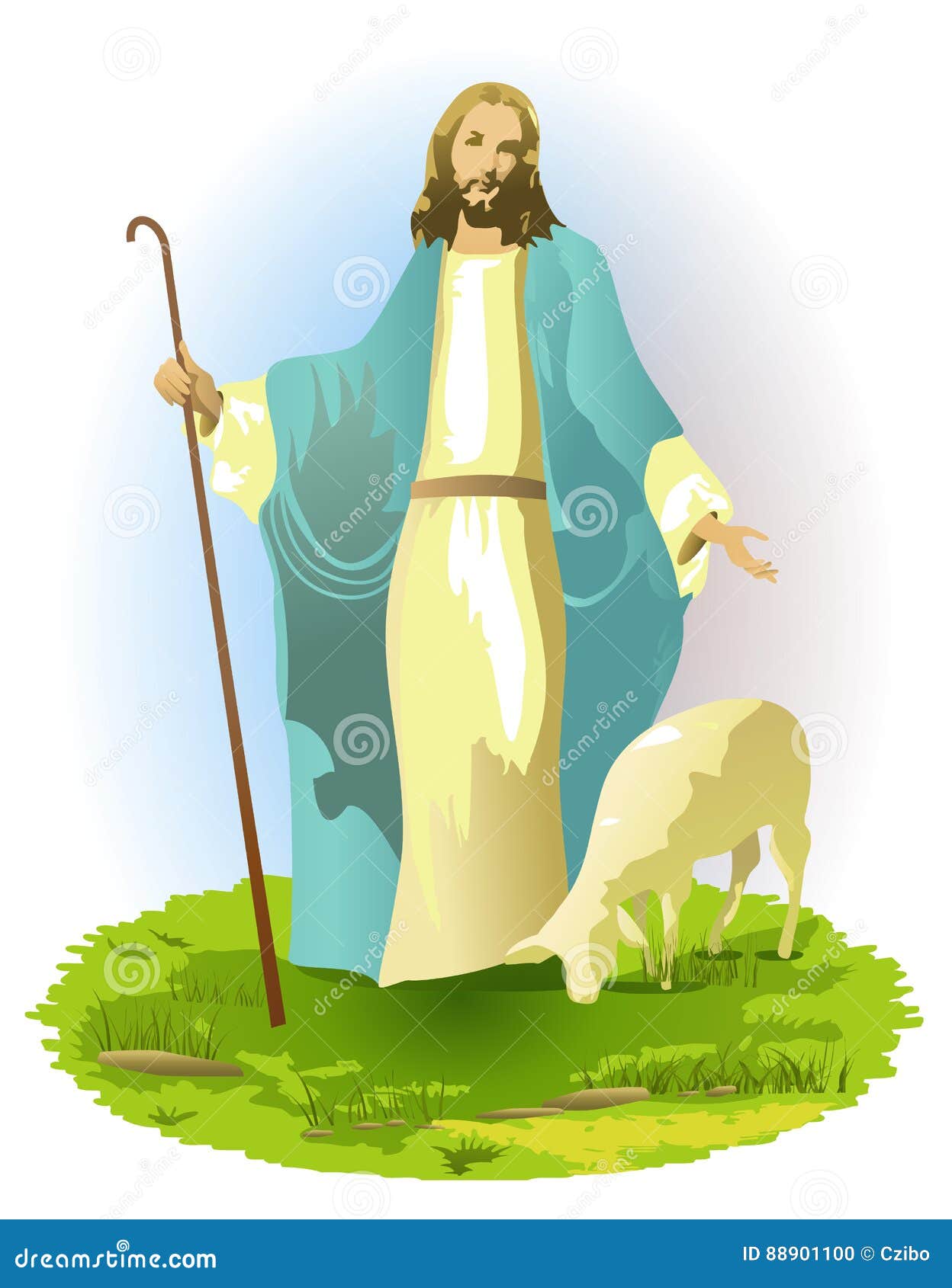 Jesus Christ ressuscité illustration de vecteur. Illustration du durée ...