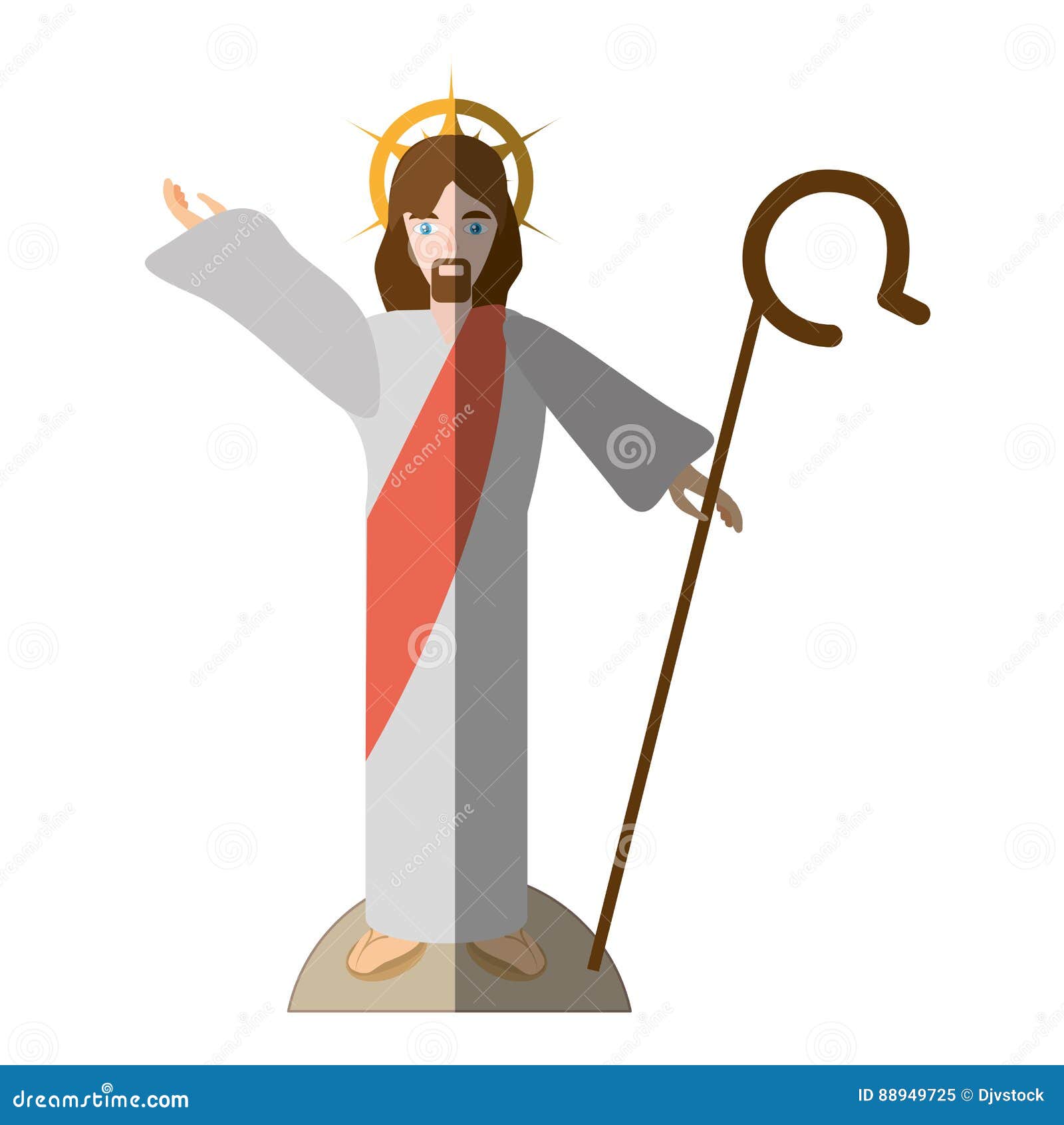 Jesus Christ Resurrects Shadow Stock Illustration - Illustration of ...