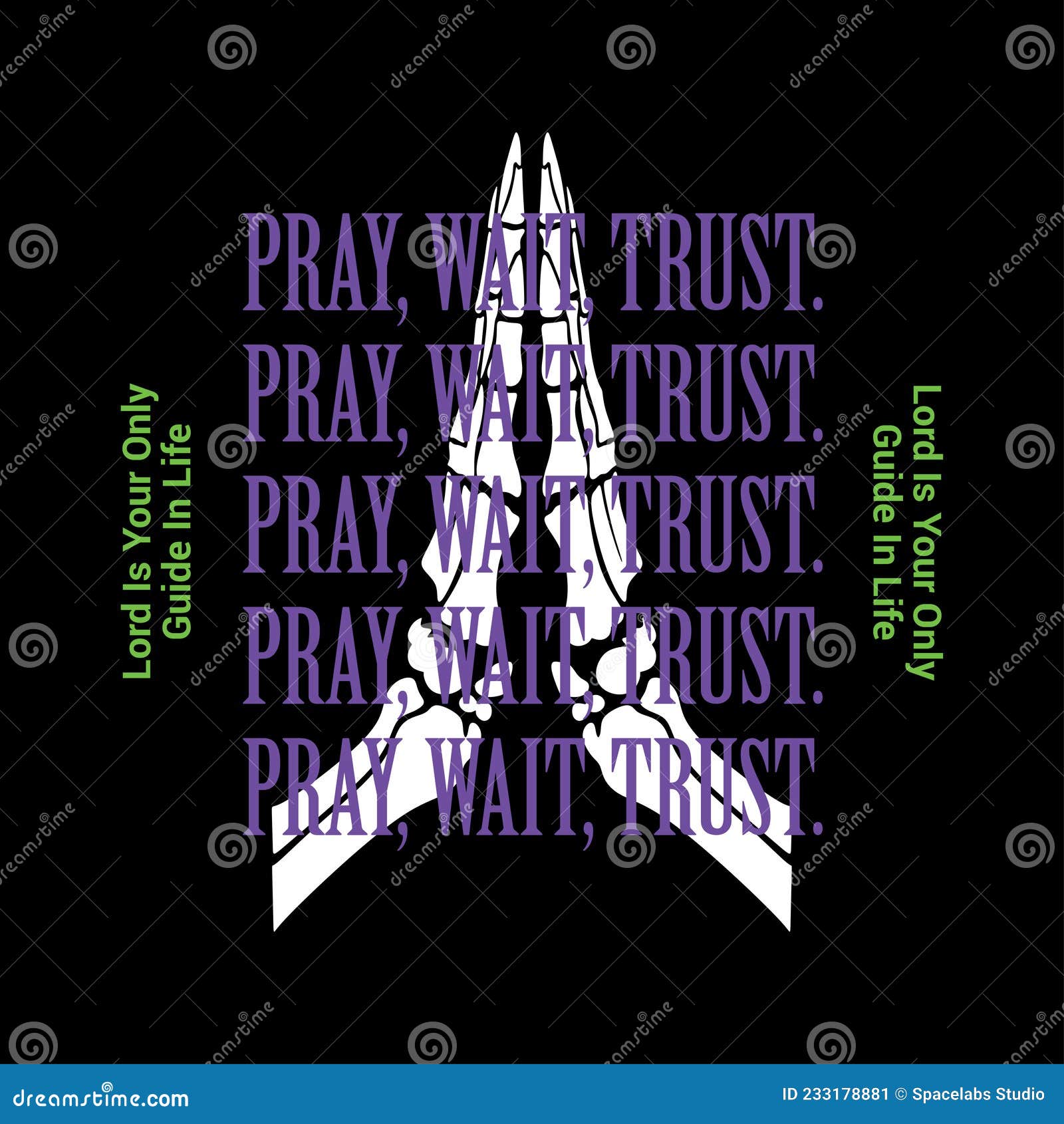 Jesus Christ Reza Espera Y Confía Ilustración del Vector - Ilustración ...