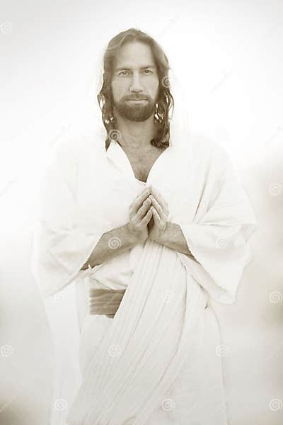 Jesus Christ Risen White Light Stock Image - Image of arms, happy ...