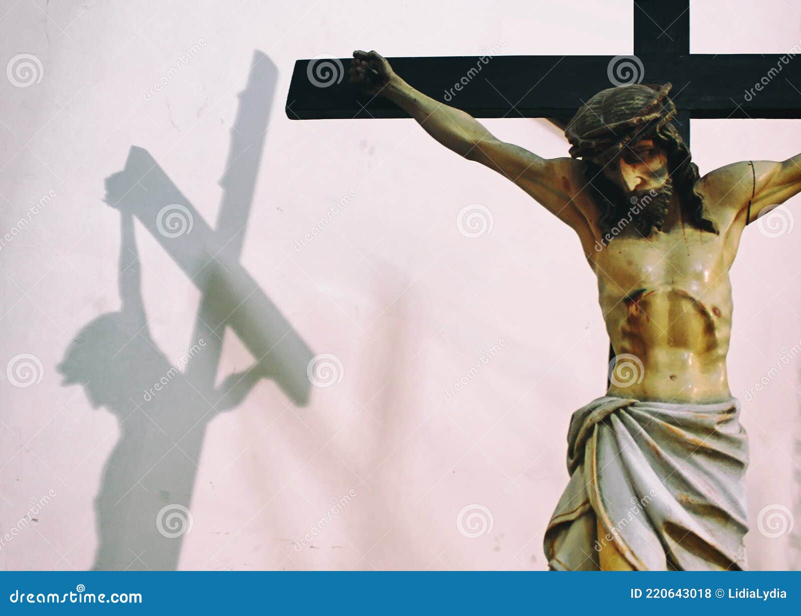 Jesus Christ shadow stock photo. Image of black, holy - 220643018