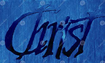 Jesus Christ Sign in Blue stock photo. Image of religion - 83366