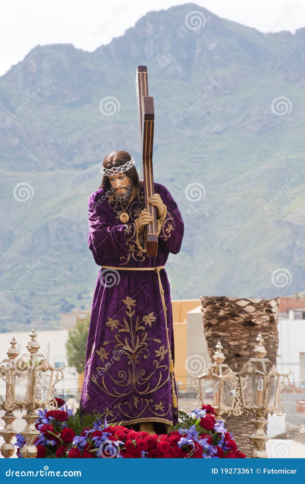 Jesus Christ Statue On A Float Royalty-Free Stock Photography ...