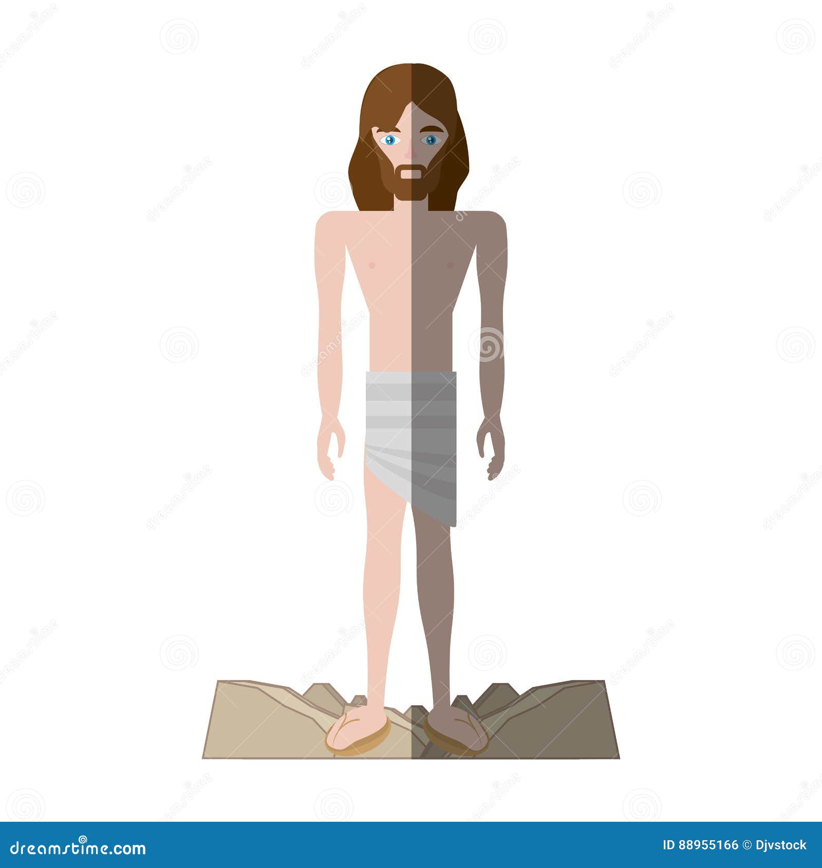 Jesus Is Stripped Of His Garments Cartoon Vector | CartoonDealer.com ...