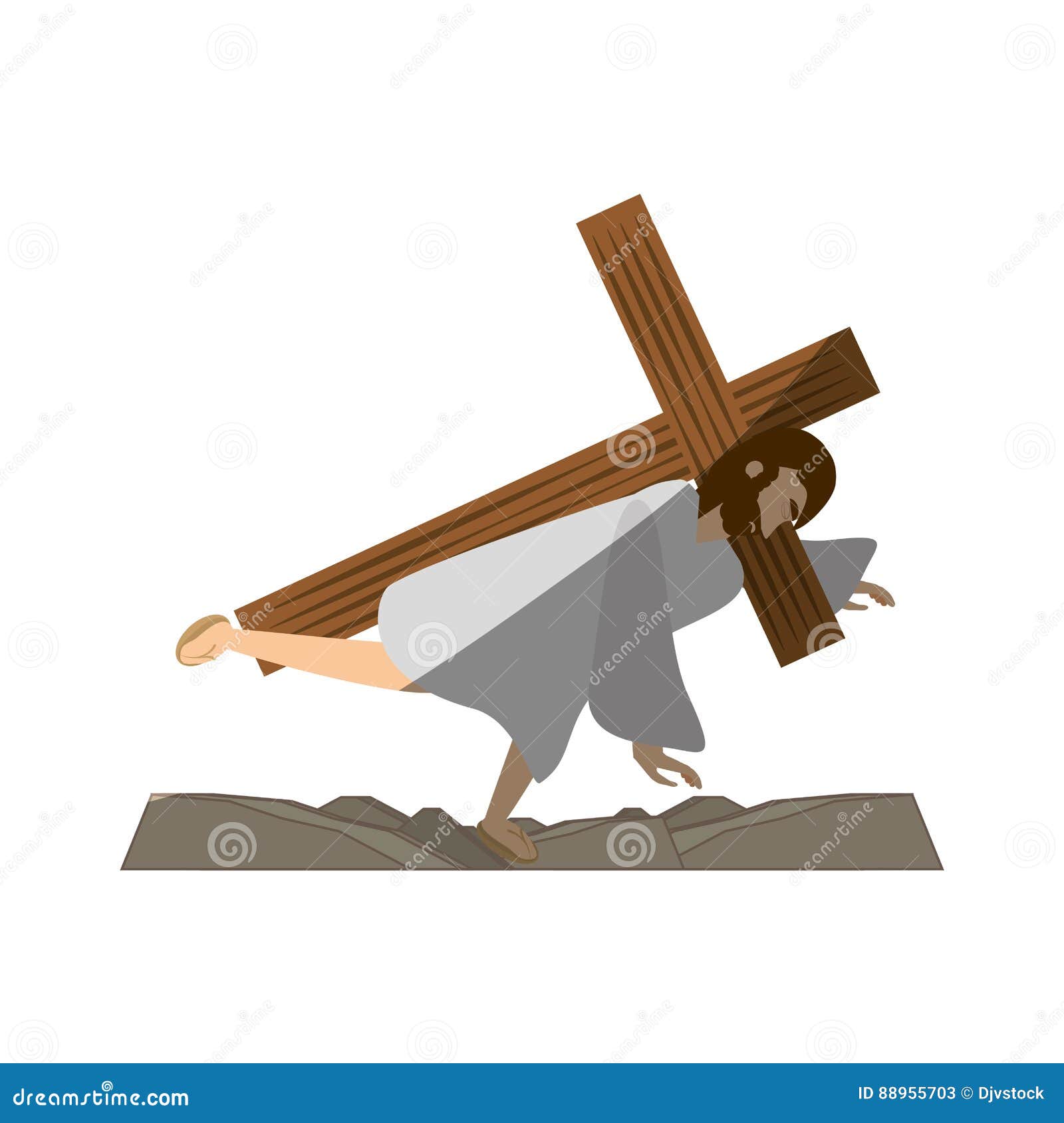 Fall For Jesus, He Will Never Leaves Cartoon Vector | CartoonDealer.com ...