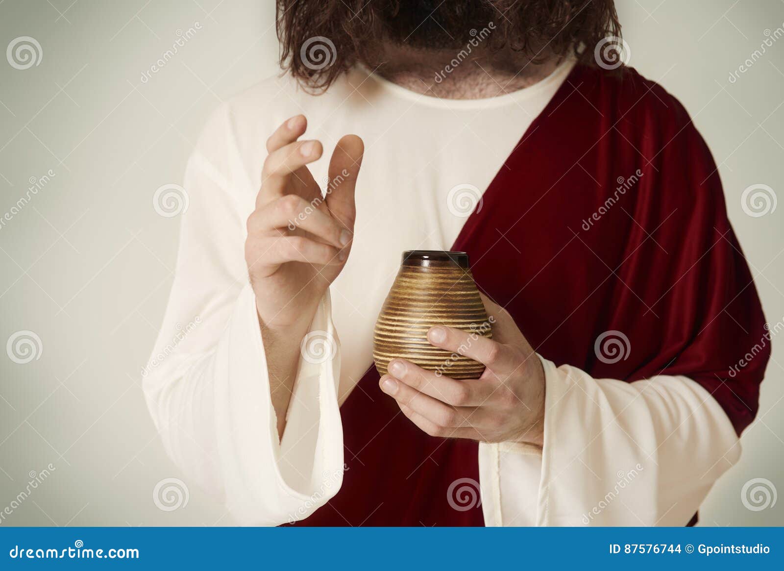 Saint Person Sitting Oj The Chair, Portraits Of Saints Around In A ...