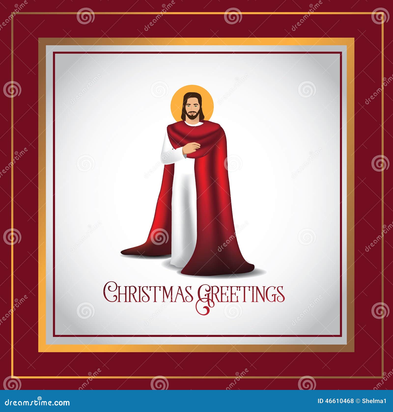 Jesus Christmas Greetings Card Design Stock Vector - Illustration of ...