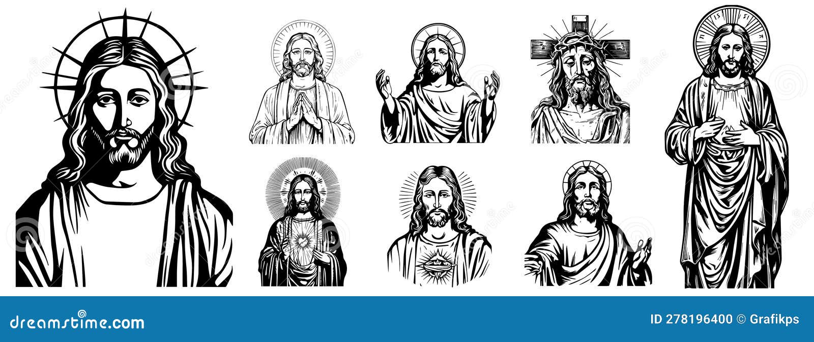 Jesus Christthe Savior Vector Illustration. Stock Vector - Illustration ...