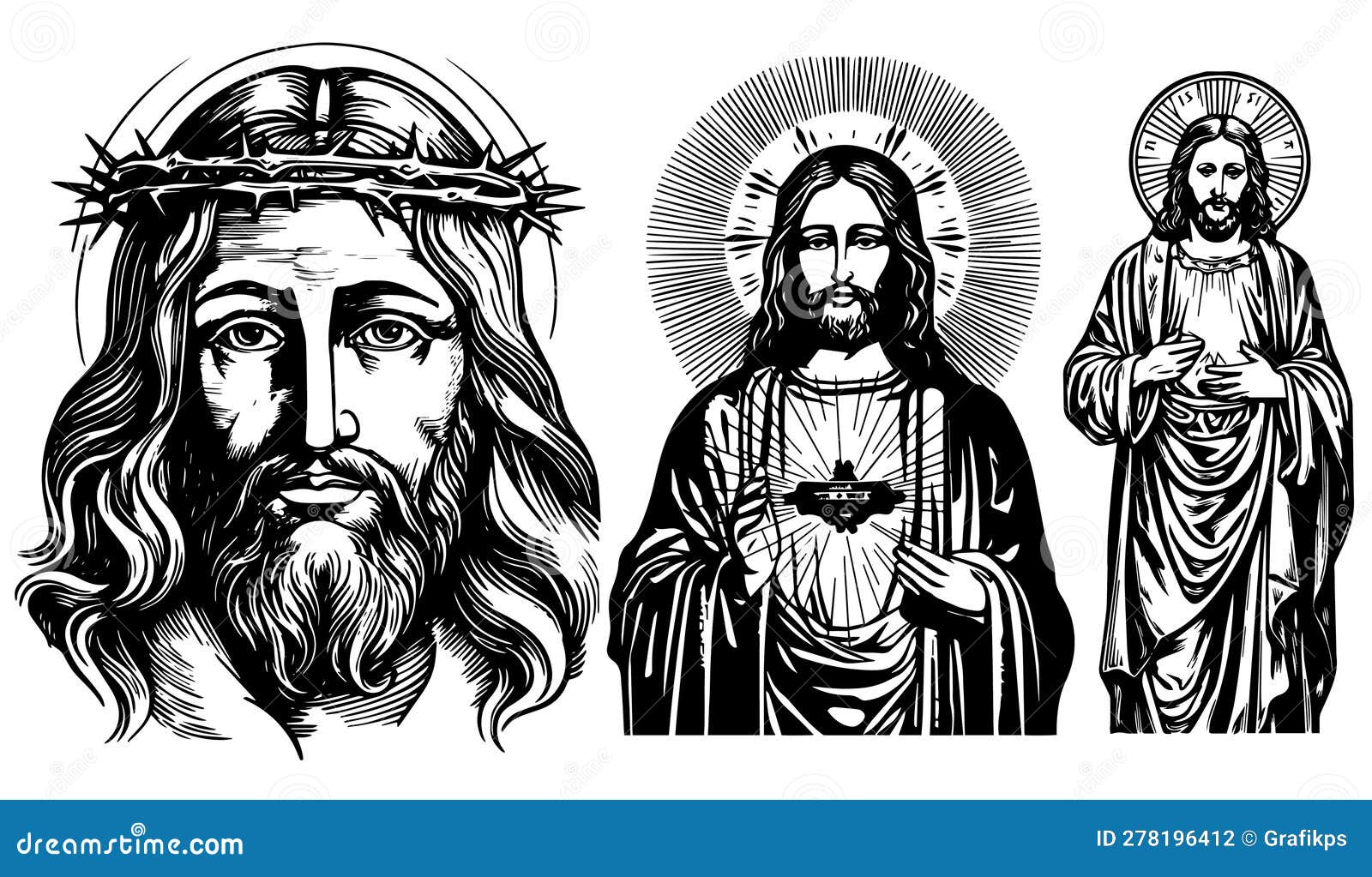 Jesus Christthe Savior Vector Illustration. Stock Vector - Illustration ...