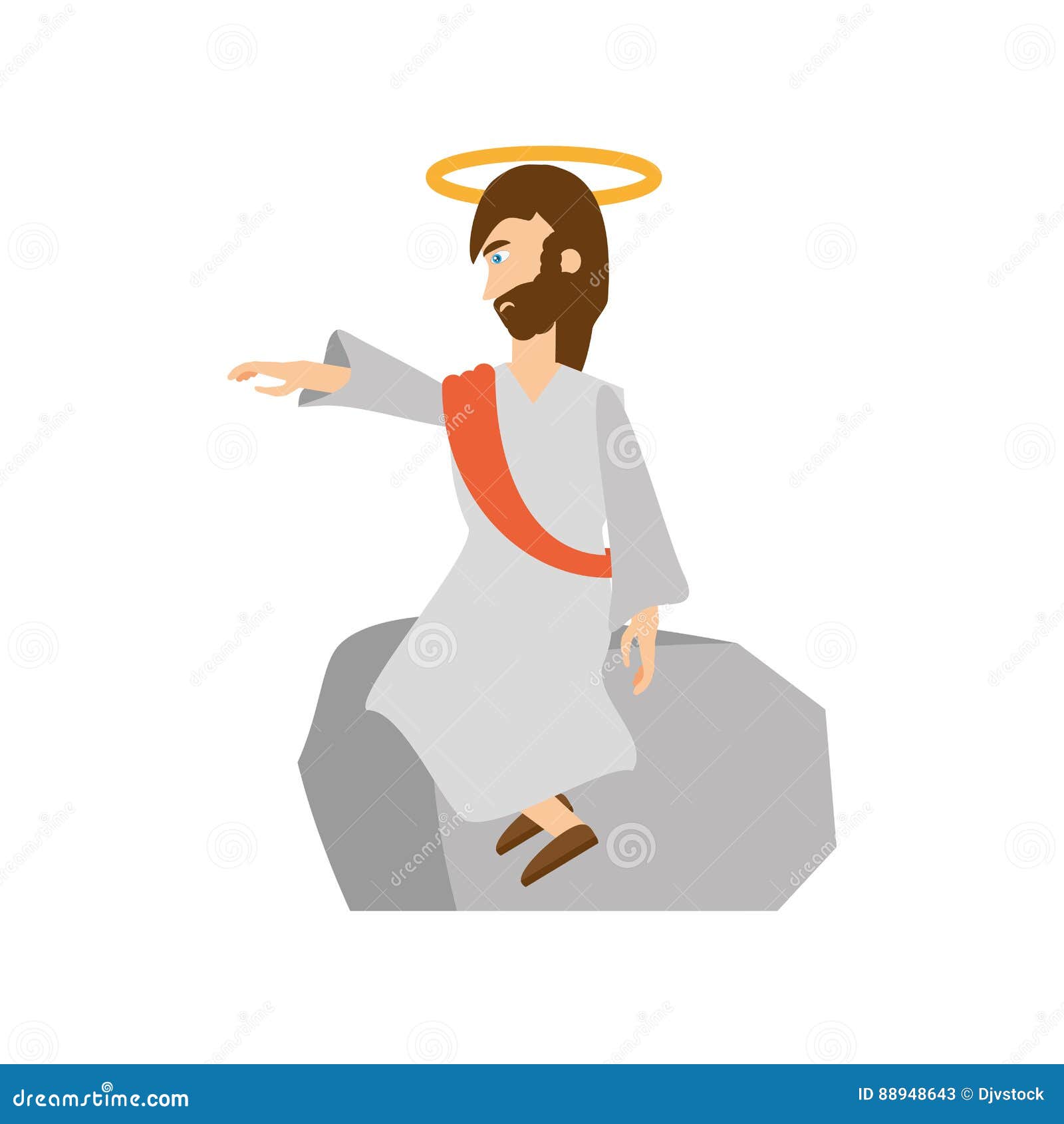 Jesus Christus Predigen Beten Stock Abbildung - Illustration von ...