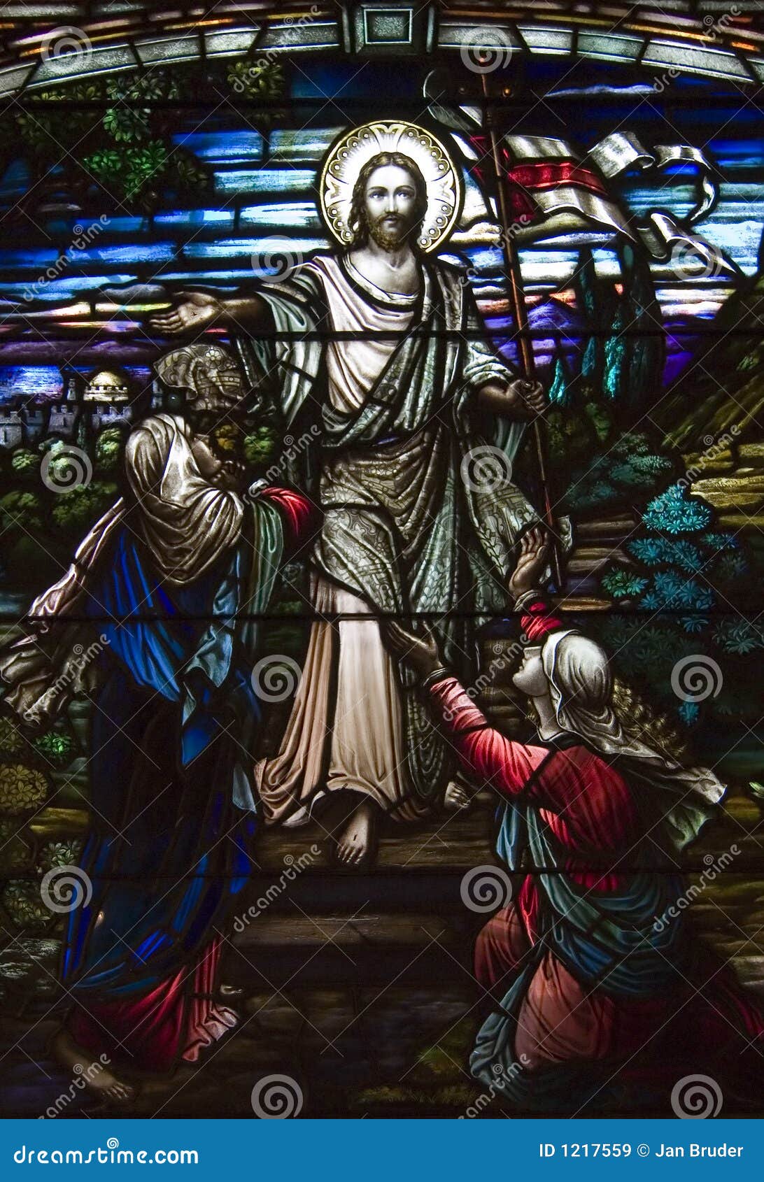 Jesus Church Window stock image. Image of protestant, stained - 1217559