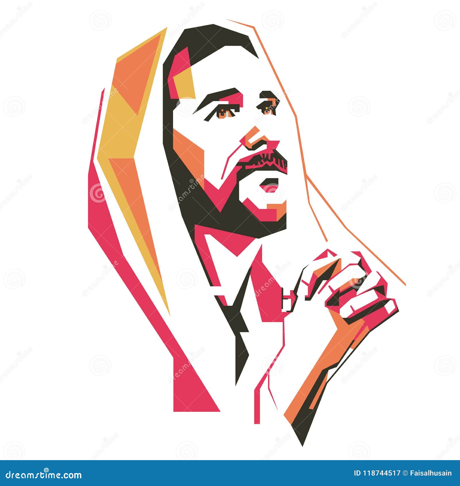Jesus Crist Praying Vector Illustration/ Eps Editorial Photography ... Jesus Crist Praying Vector Illustration/ Eps Editorial Photography ...