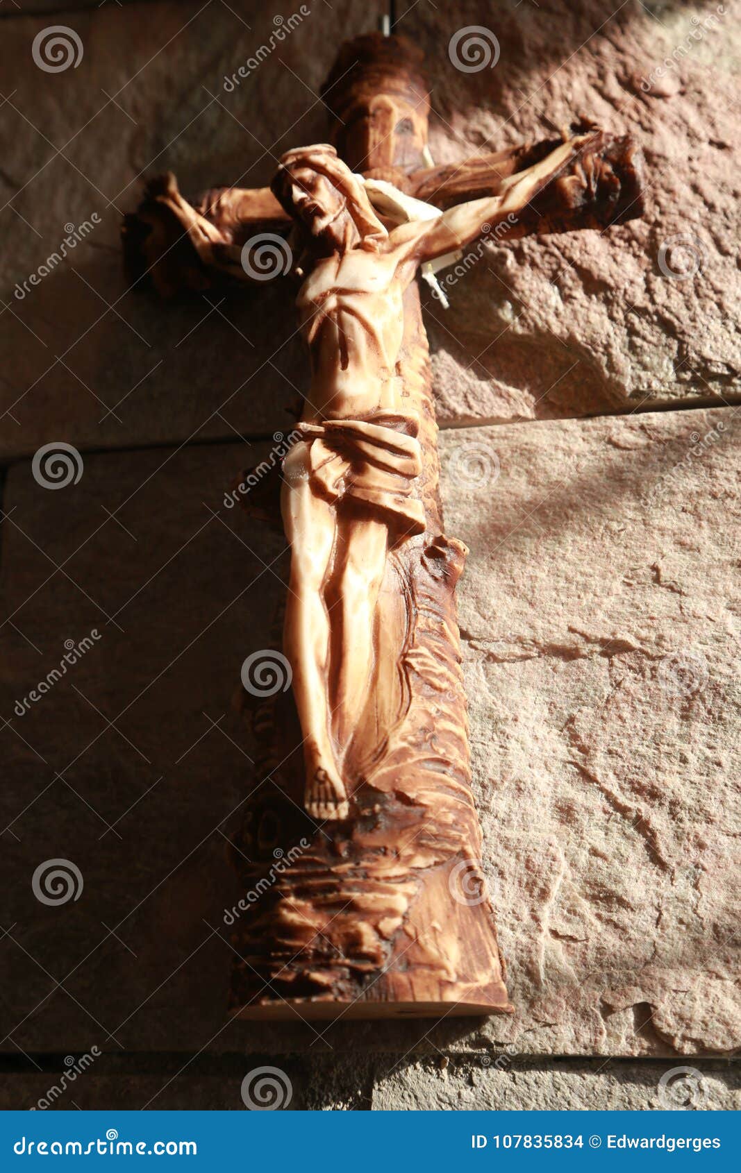 Jesus on cross stock photo. Image of church, decoration - 107835834