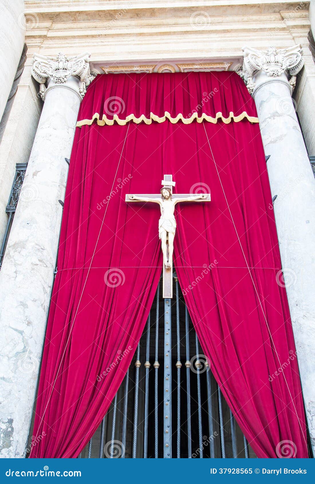 Jesus on Cross in Vatican stock image. Image of marble - 37928565